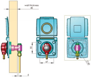 Bullfinch External Gas Outlet BBQ Point 6087/01 - White