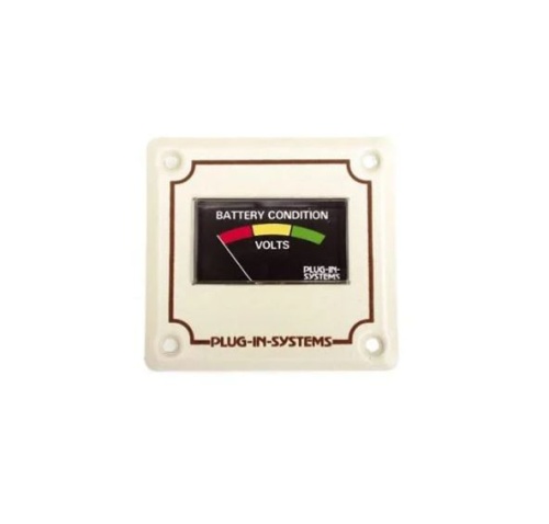 Plug-in-systems 12v Battery Gauge Condition Meter Voltmeter - Beige
