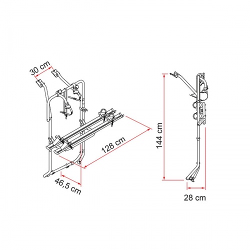 Fiamma Carry-Bike Cycle Rack For VW T5 (02095-17A) - Rainbow Conversions