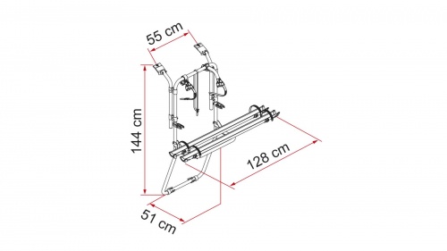 Fiamma Carry-Bike Trafic D Bike Rack for Trafic and Vivaro with double ...