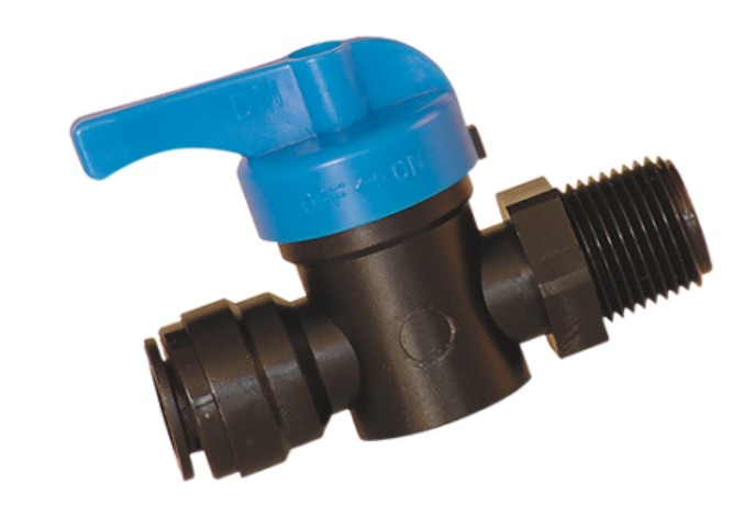 DMFit 1/2" BSP Male x Push Fit 12mm Drain Valve Tap