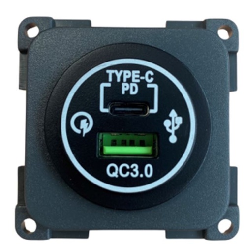 CBE 12v 3A USB-A + 3A USB-C Charging Socket 270662 - Rainbow Conversions