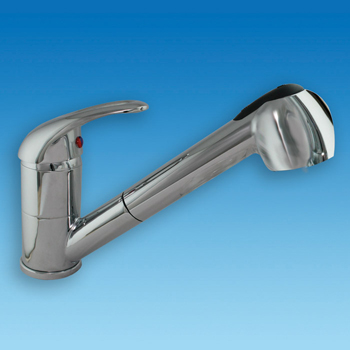 Chrome Metal Single Lever Shower Tap for motorhomes, caravans & campervans