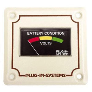Plug-in-systems Battery Gauge Condition Meter Voltmeter - Beige