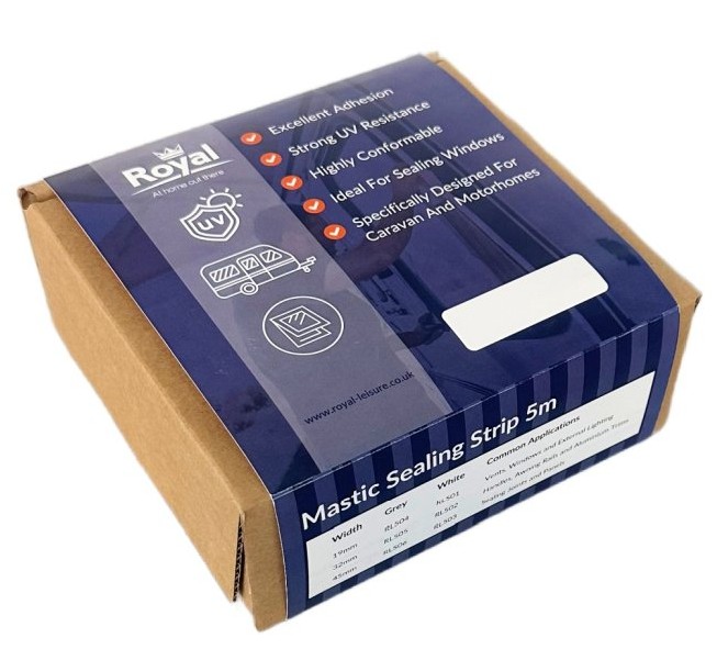 Royal Leisure White 19mm x 5m Mastic Sealing Strip - Rainbow Conversions