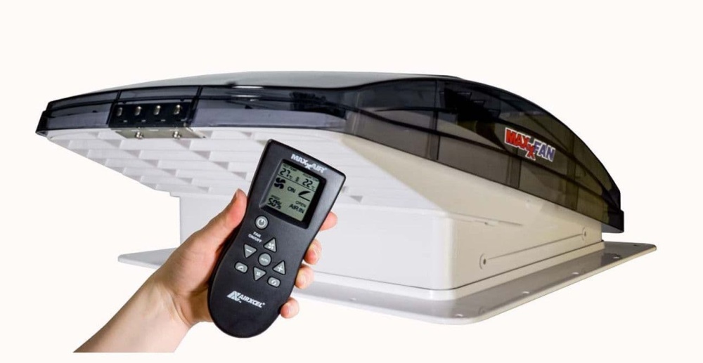 Maxxair Maxxfan Deluxe Roof Vent Fan With Remote Control 350mm