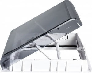 Maxxair Maxxfan Deluxe Roof Vent Tinted, Smoke, White