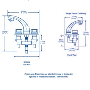 Whale Elegance RT2500 Shower Mixer Tap / Caravan & Motorhome Taps